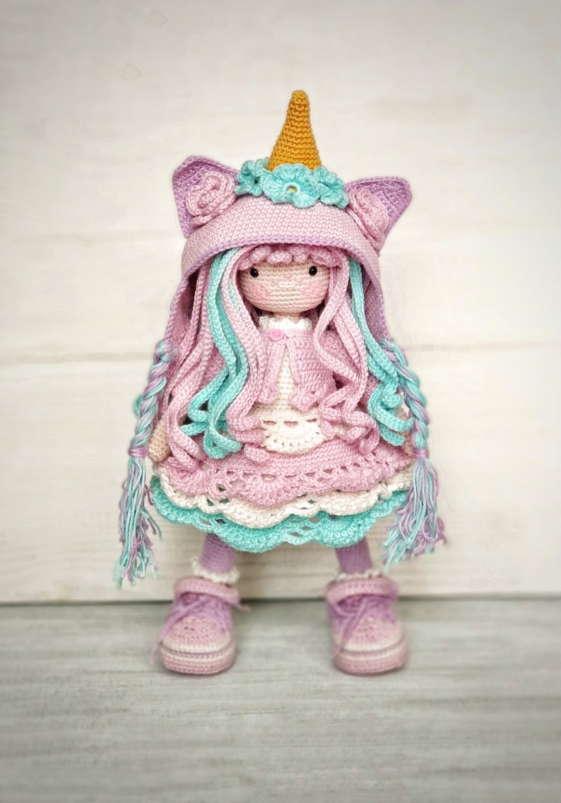 Neko Ears Crochet Doll Pattern Amigurumi Kawaii Chibi - Etsy