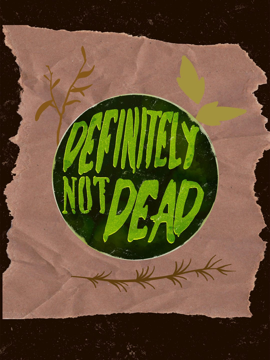 Definitely NOT Dead Sticker - Etsy