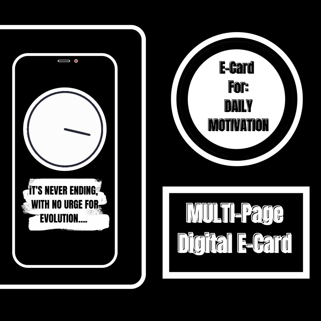 Daily Motivation E-card "time" Instant Download Digital E-card for Him ...