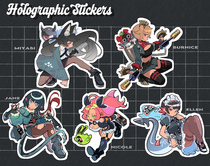 Zenless Zone Zero || Holographic Waterproof Stickers || ZZZ - Etsy