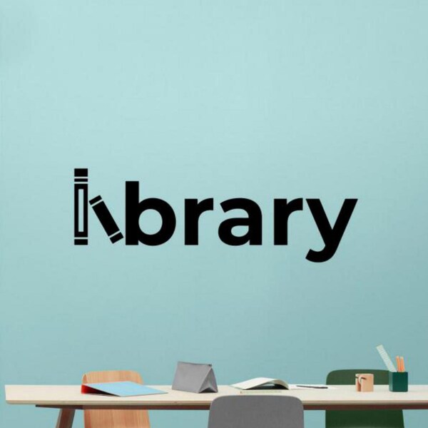 Library Sign - Etsy