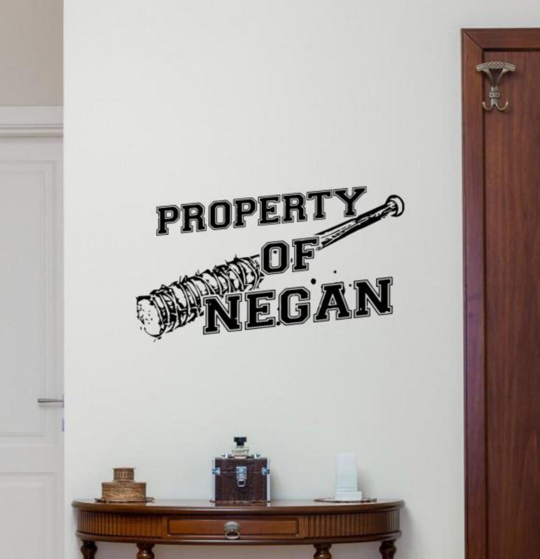 Property of Negan Wall Decal Vinyl Sticker Negan Lucille Car Window ...