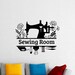 Personalized Sewing Wall Decal Vinyl Sticker Sewing Room Custom Sign ...