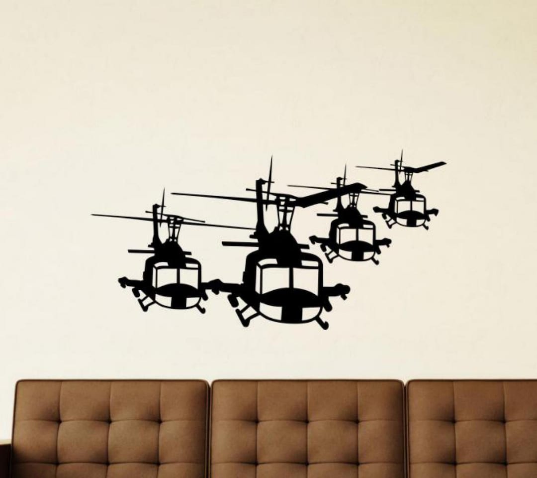 Helicopter Wall Decal Vinyl Sticker Special Forces Sign Army Decal ...