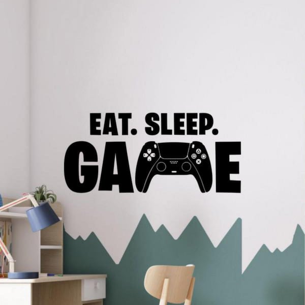 Eat Sleep Game Wall Decal - Etsy