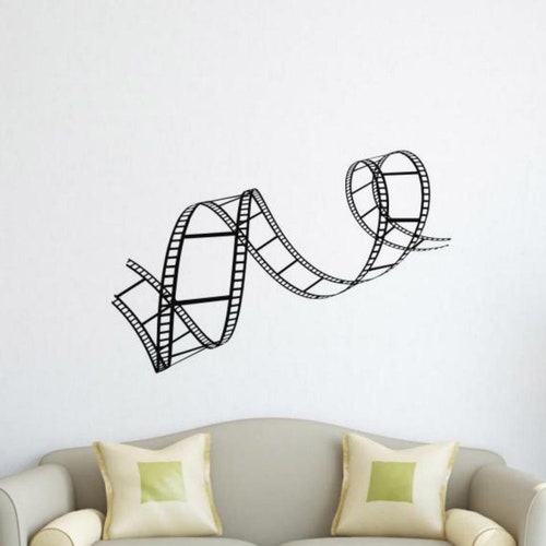 Cinema Wall Decal Movie Film Tape Poster Home Theater Action - Etsy