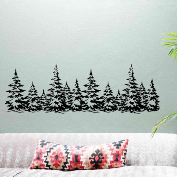 Pine Tree Wall Decal - Etsy