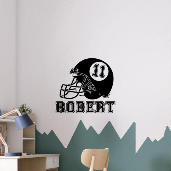 Football Helmet Number Decal - Etsy