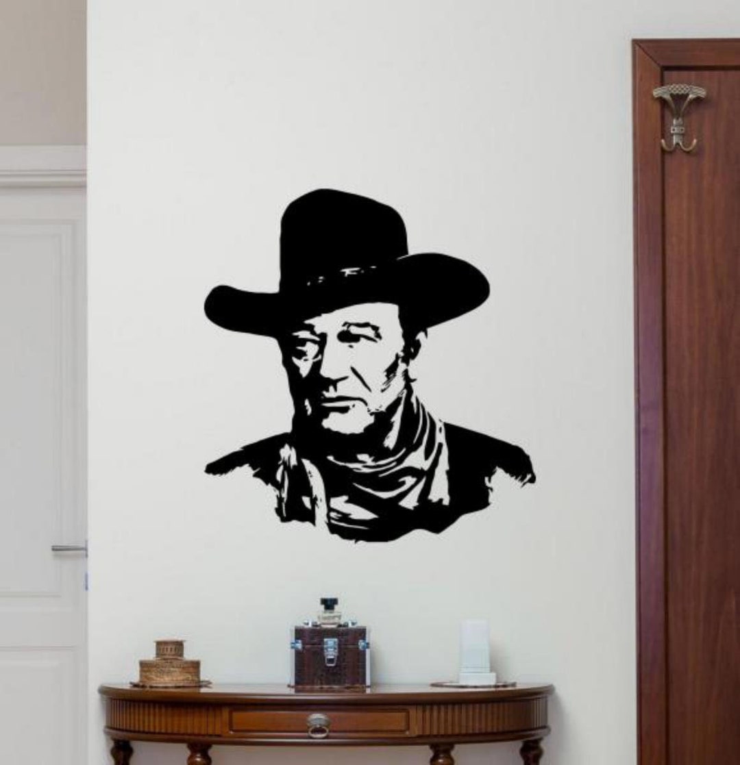 John Wayne Wall Decal Vinyl Sticker Cowboy Decor Theater Movie Office ...