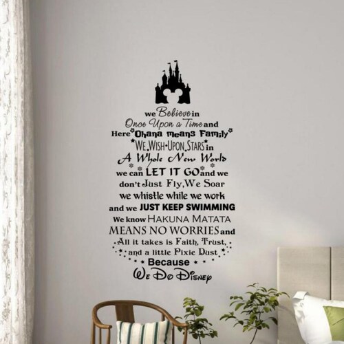We Do Disney Wall Decal in This House Disney House Rules - Etsy