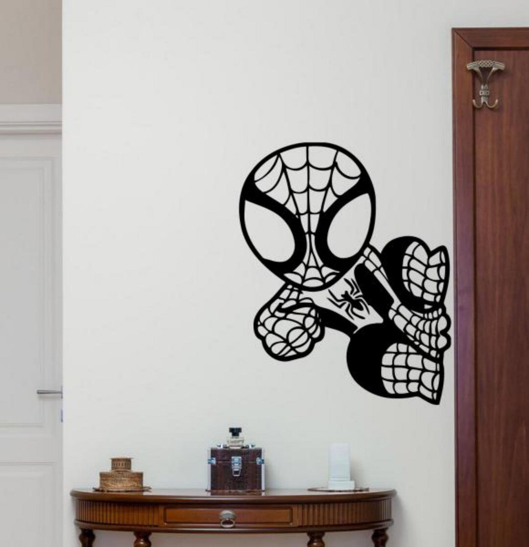 Spider Wall Decal Vinyl Sticker Superhero Wall Decor Kid Spider Comics ...