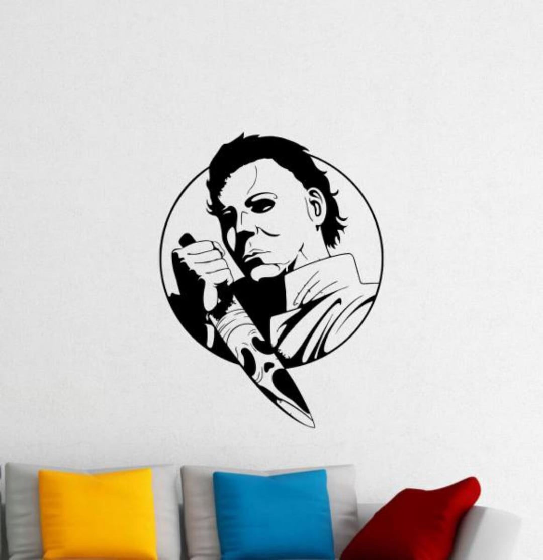 Michael Myers Wall Decal Vinyl Sticker Halloween Movie Poster Maniac ...