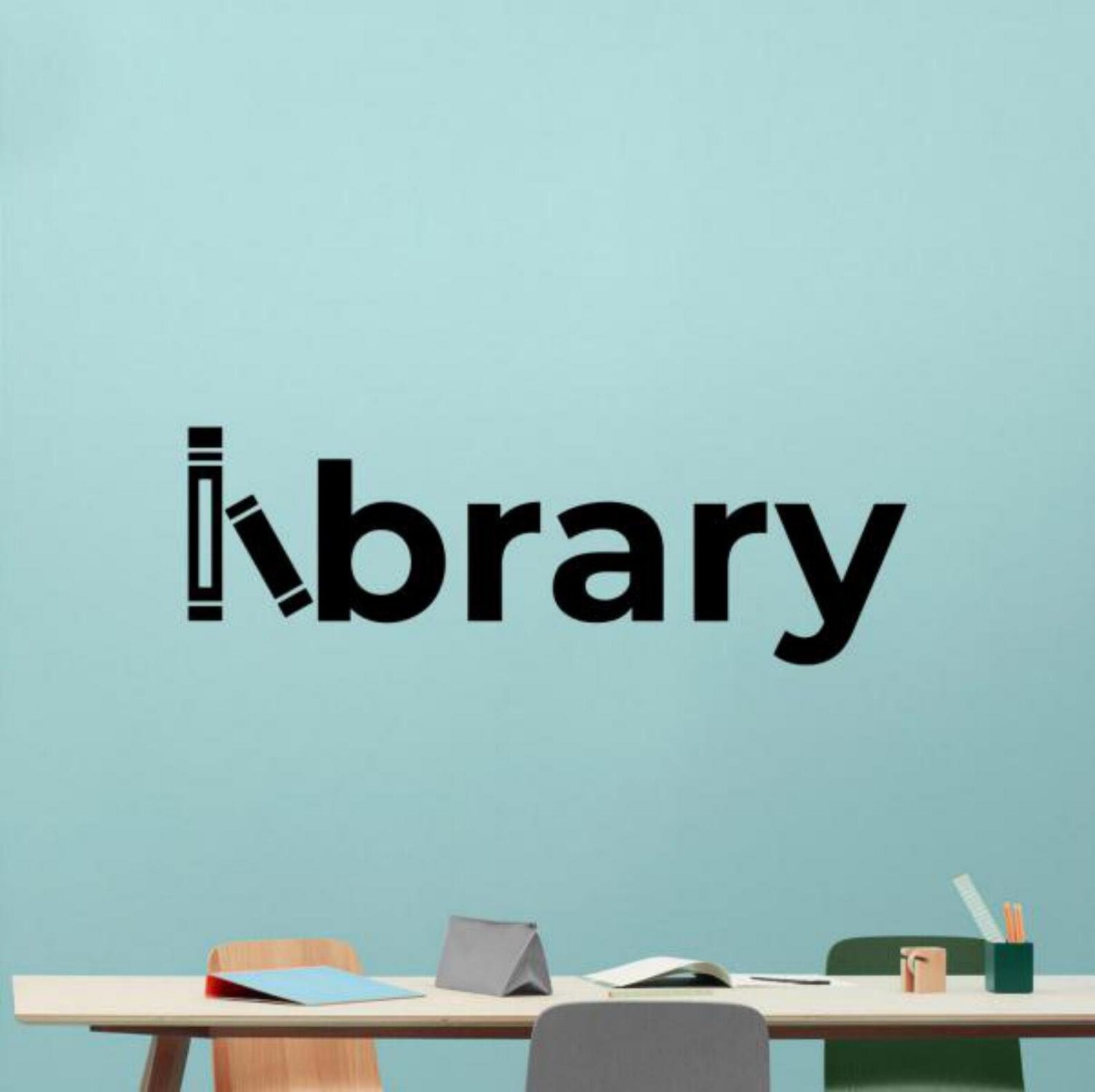 Library Wall Decal Vinyl Sticker Reading Books Quote Classroom Wall ...