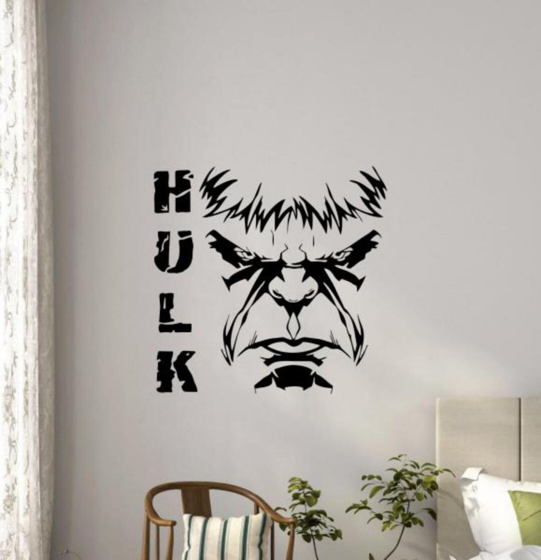 Hulk Wall Decal Vinyl Sticker Superhero Wall Decor Incredible - Etsy