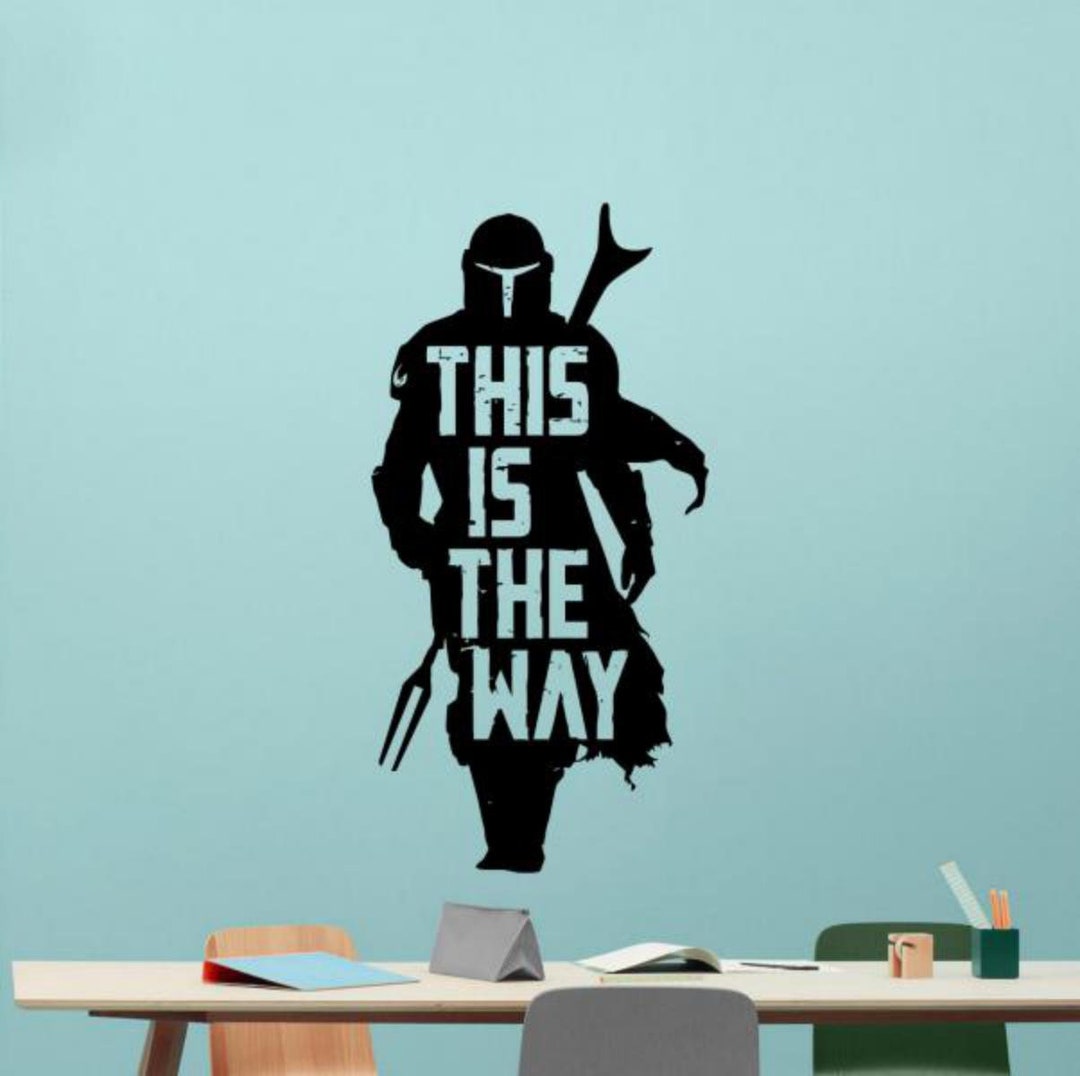 This is the Way Wall Decal Vinyl Sticker Mandalorian Decor - Etsy