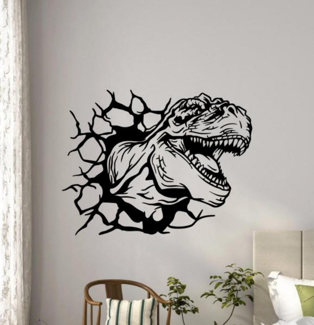 T-rex Wall Decal Vinyl Sticker Tyrannosaurus Rex Wall Decor Jurassic ...