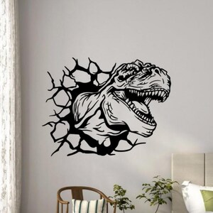 T-rex Wall Decal Vinyl Sticker Tyrannosaurus Rex Wall Decor Jurassic ...