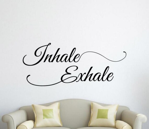 Inhale Exhale Wall Decal Vinyl Sticker Meditation Wall Decor - Etsy