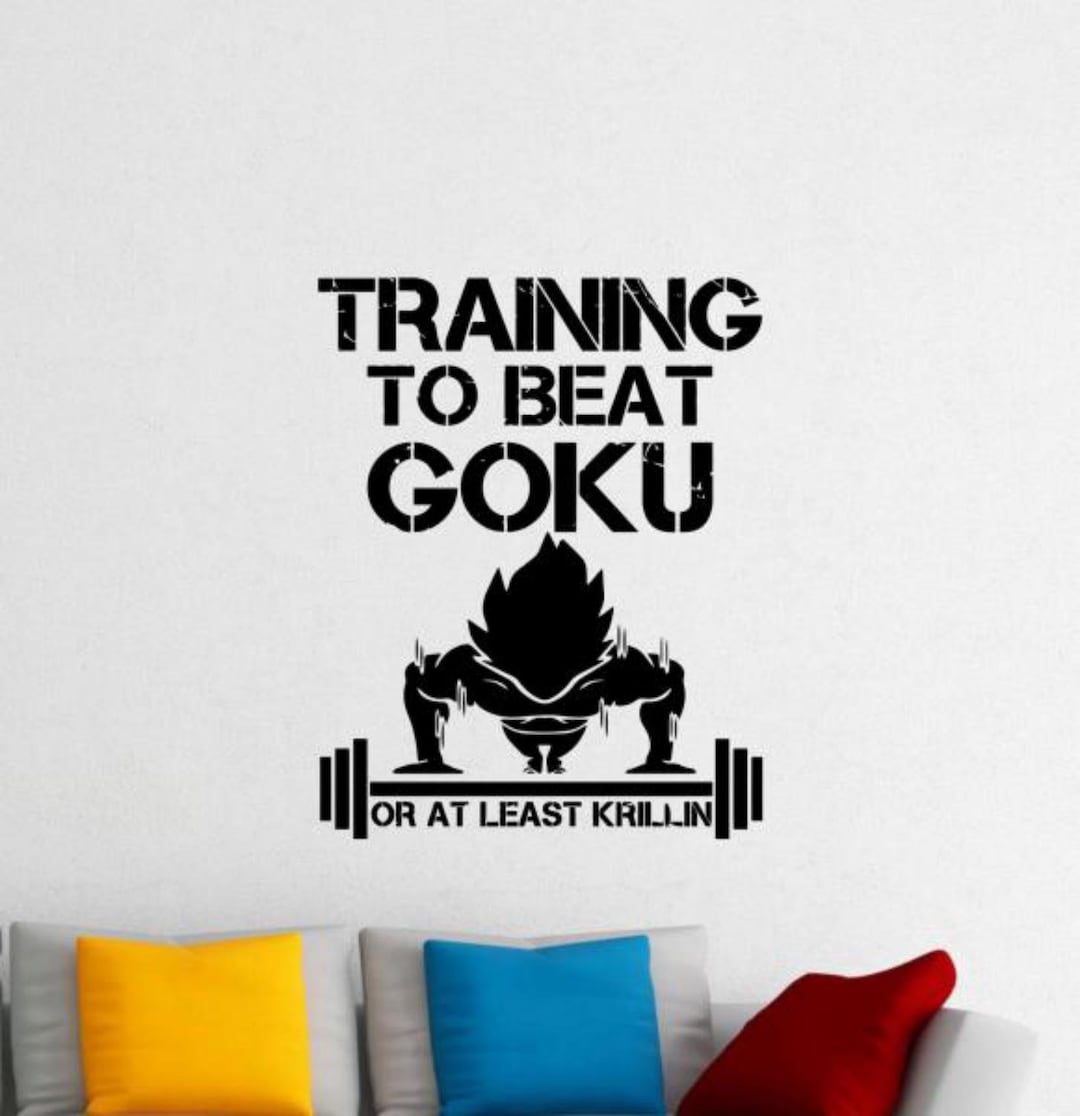 Training to Beat Goku Wall Decal Vinyl Sticker Super Saiyan Poster DBZ ...