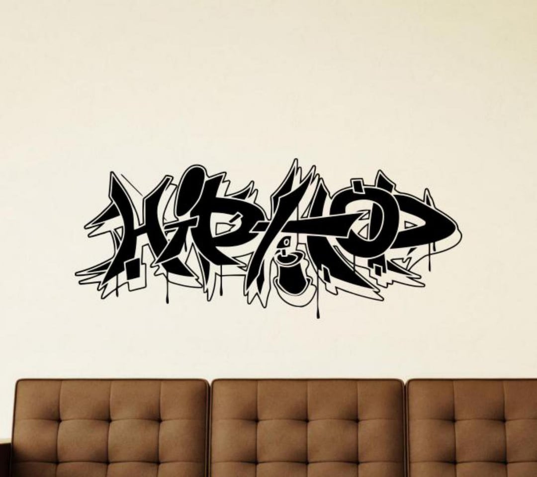 Hip Hop Wall Decal Vinyl Sticker Sign Hip-hop Graffiti Decor Car Decal ...