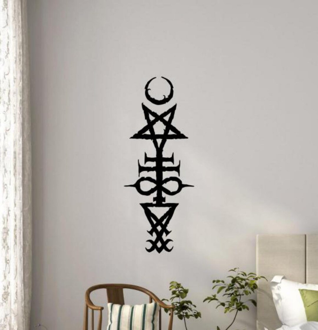 Lucifer Sigil Pentagram Leviathan Wall Decal Vinyl Sticker Sign Satanic ...