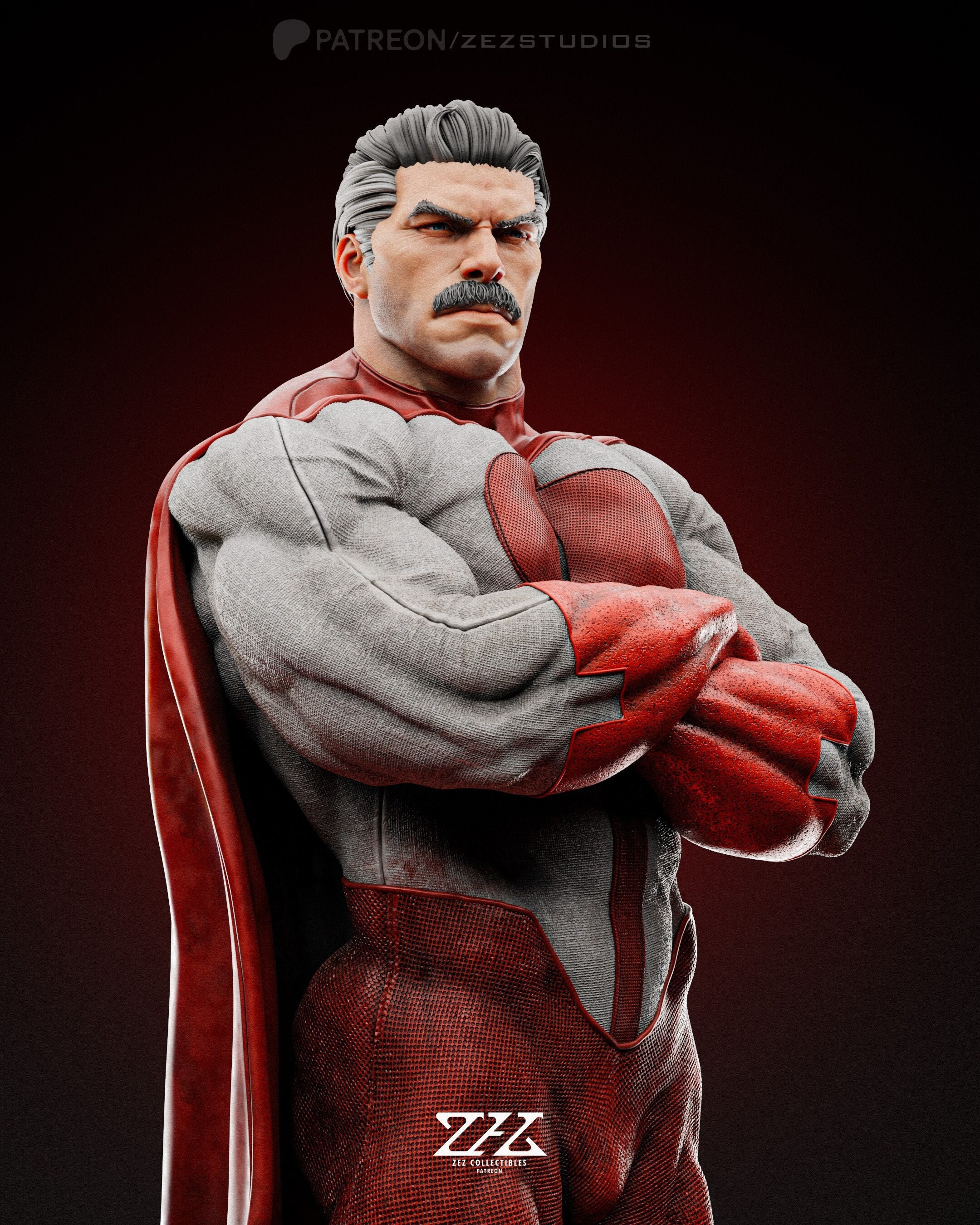 Omni Man invincible Fan Art 3D Statue - Etsy