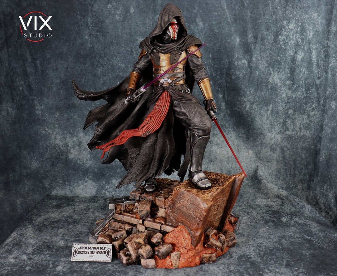 Darth Revan star Wars KOTOR Fan Art 3d Statue - Etsy
