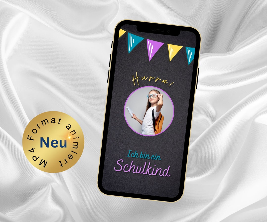 Animated School Enrollment Invitation 'hurray, I'm a Schoolchild' With ...