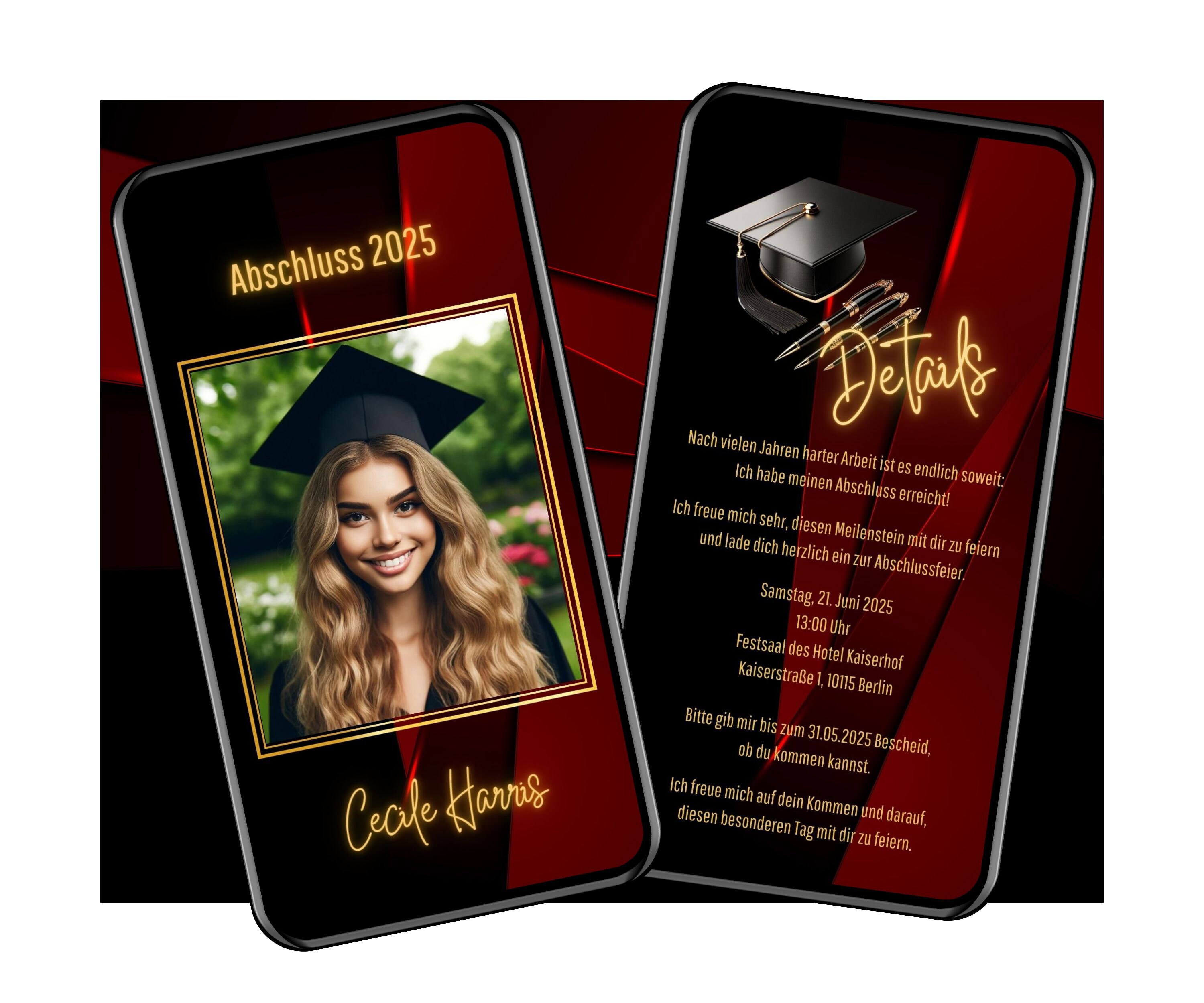 Digital Graduation Invitation, Ecard Graduation Party, Graduation ...