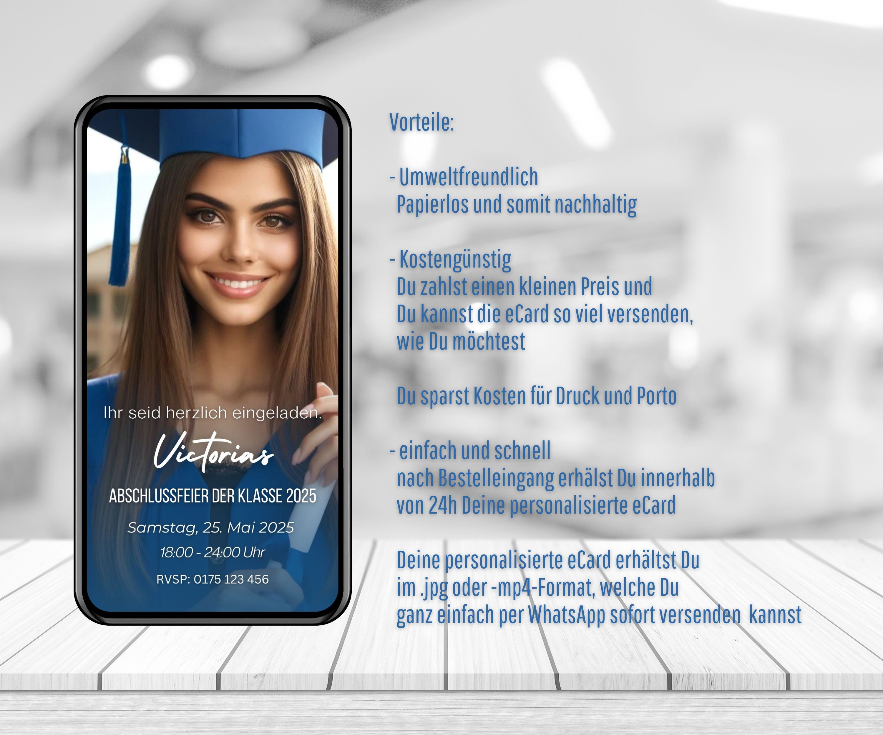 Digital Graduation Invitation, Ecard Graduation Party, Graduation ...