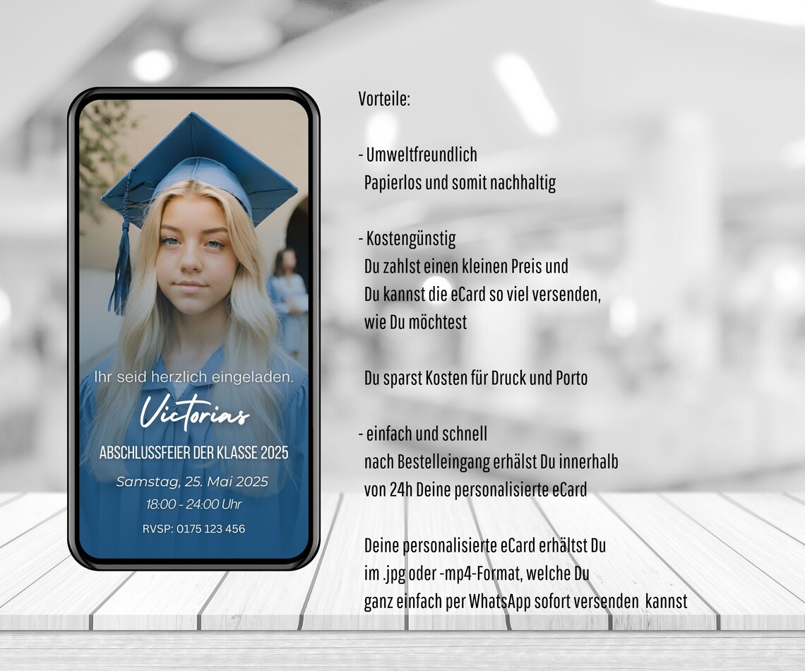 Digital Graduation Invitation, Ecard Graduation Party, Graduation ...