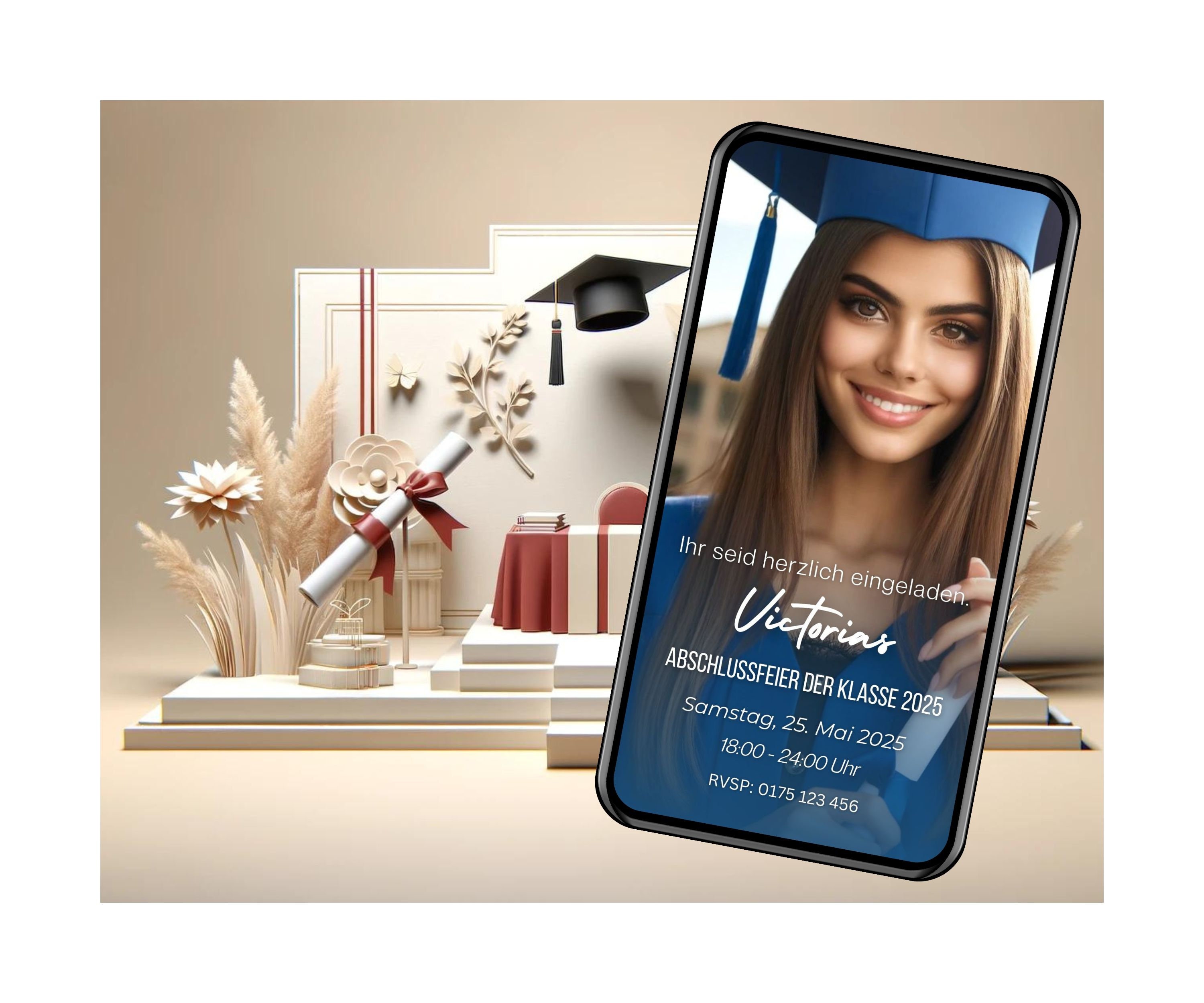 Digital Graduation Invitation, Ecard Graduation Party, Graduation ...