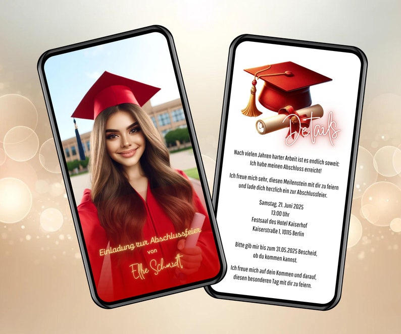 Digital Graduation Invitation, Ecard Graduation Party, Graduation ...