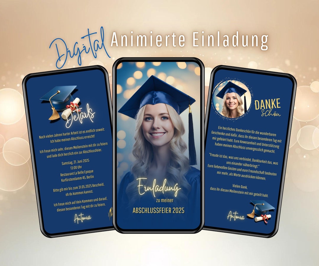 Digital Graduation Invitation, Ecard Graduation Party, Graduation ...
