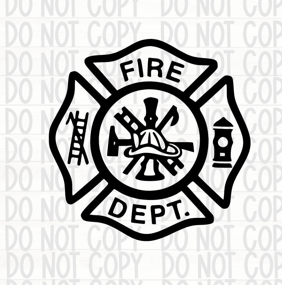 Fire Dept SVG Svg Logo Firefighter Svg Fireman Logo - Etsy Canada