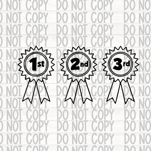 White 3rd Place Ribbon Clip Art