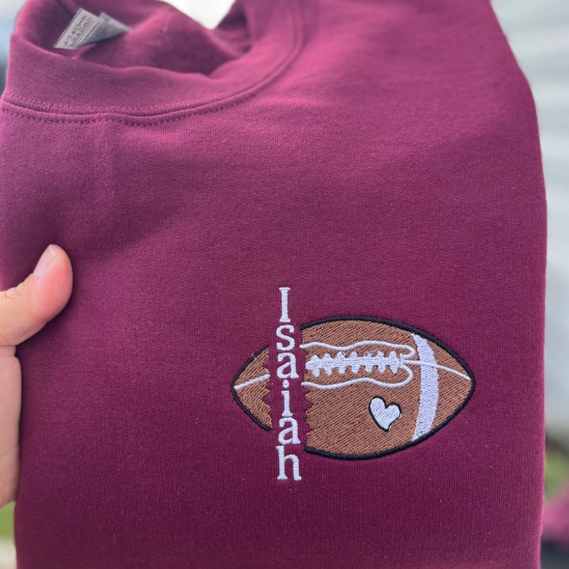 Embroidered Football - Etsy