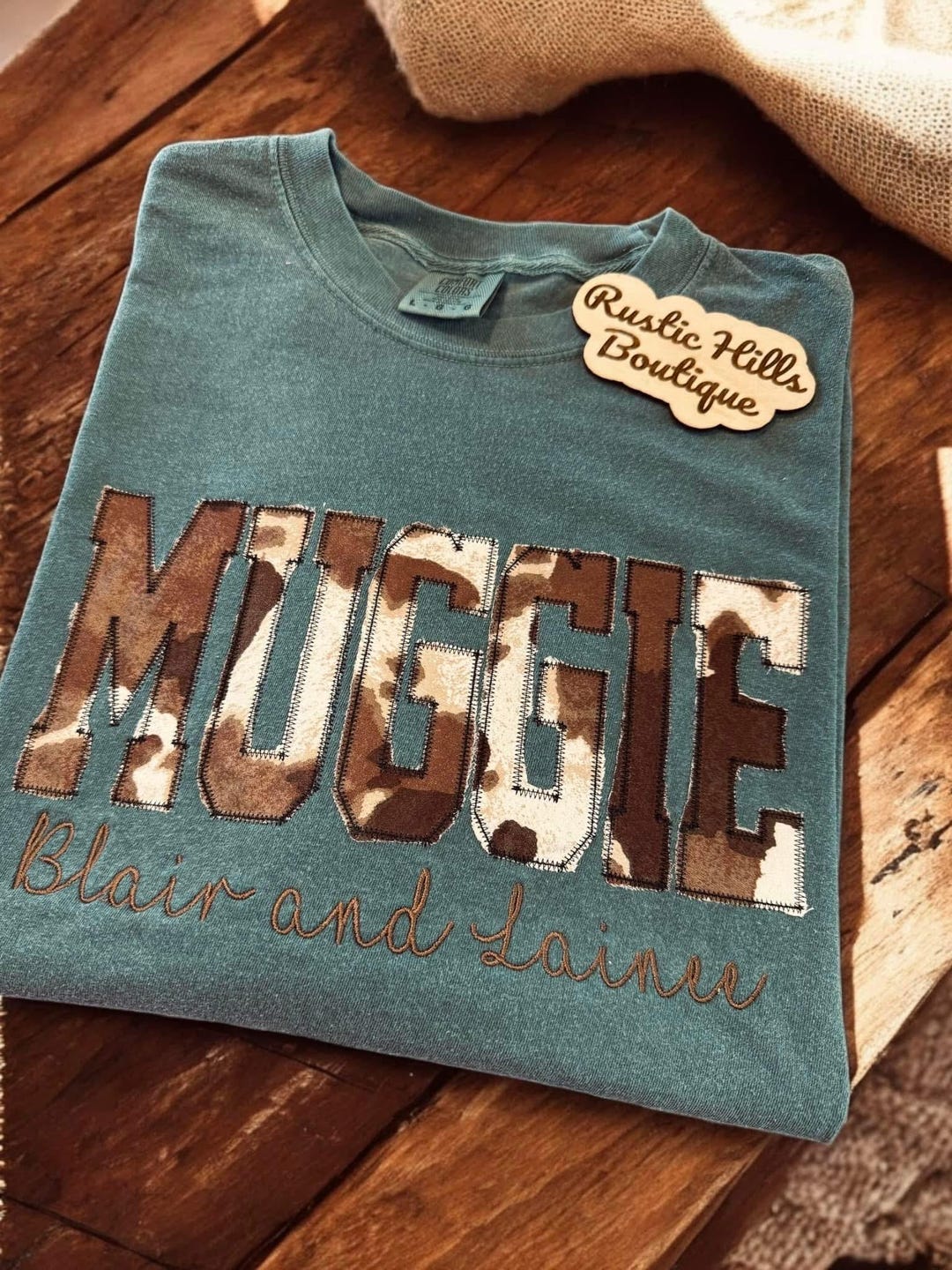Embroidered Cow Print Custom Shirt, Personalized Mama Shirt, Custom ...