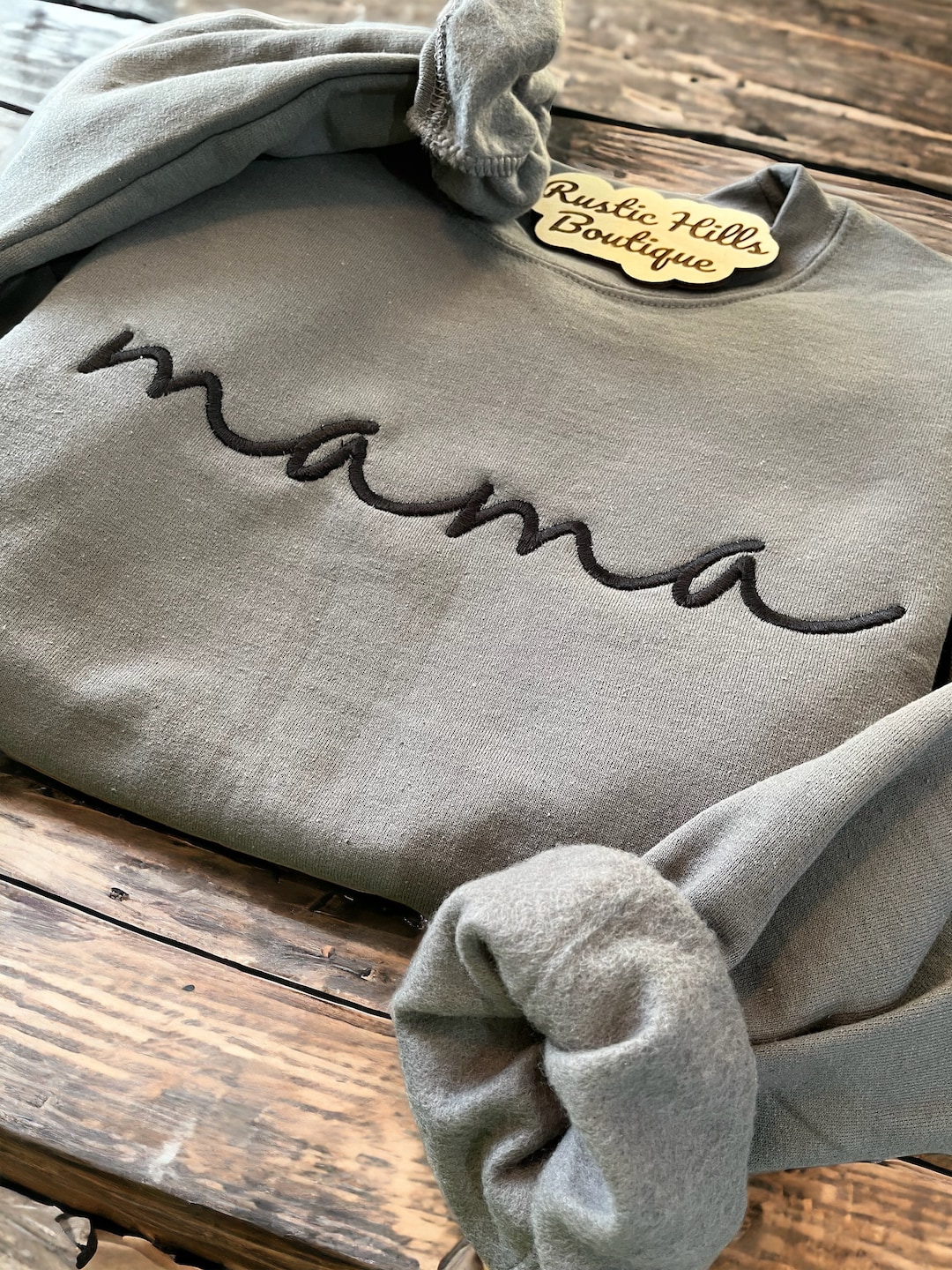 Embroidered Mama Sweatshirt - Etsy
