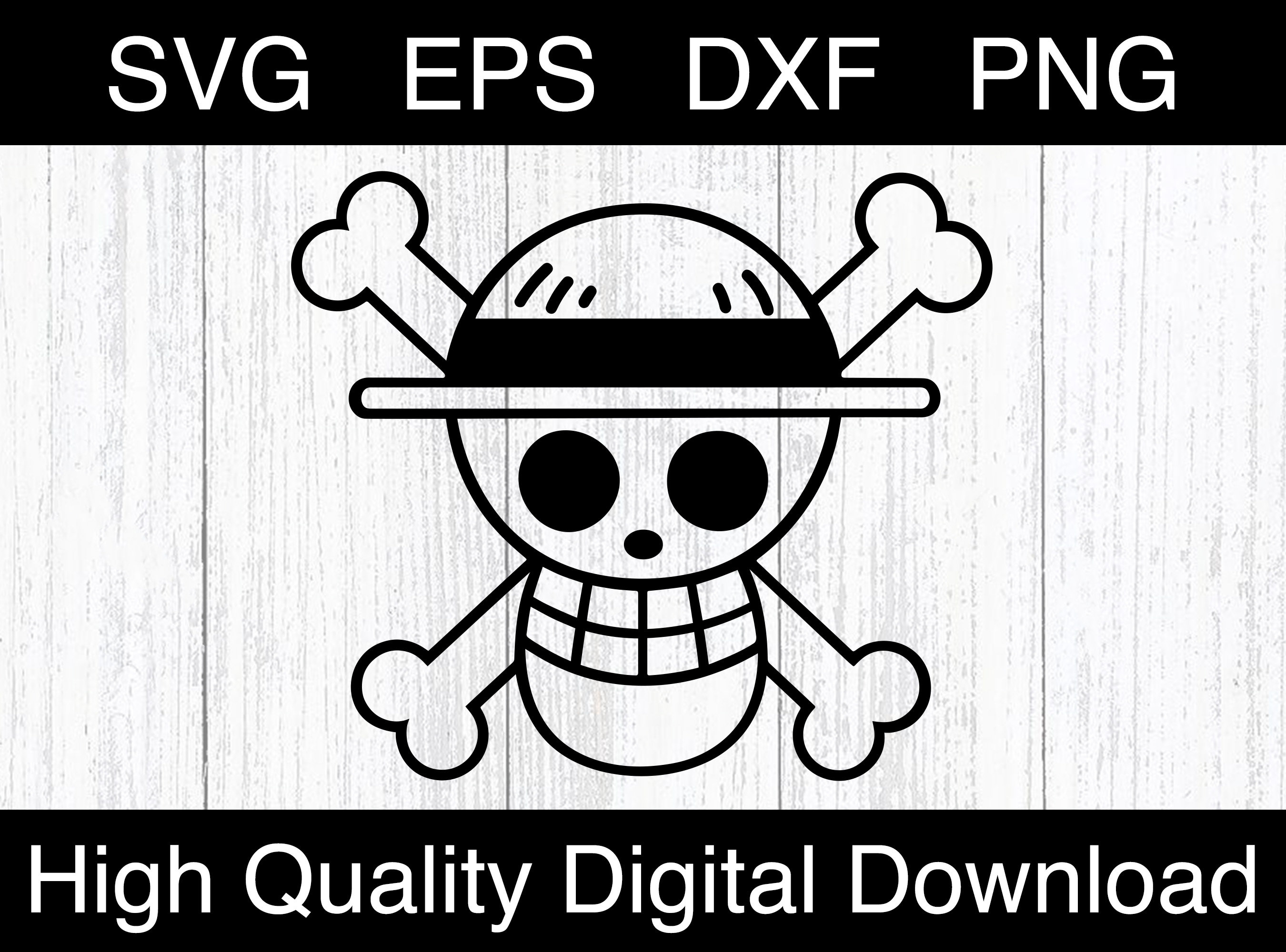One Piece Luffy Flag SVG Digital Download Svg Eps Dxf & Png - Etsy UK
