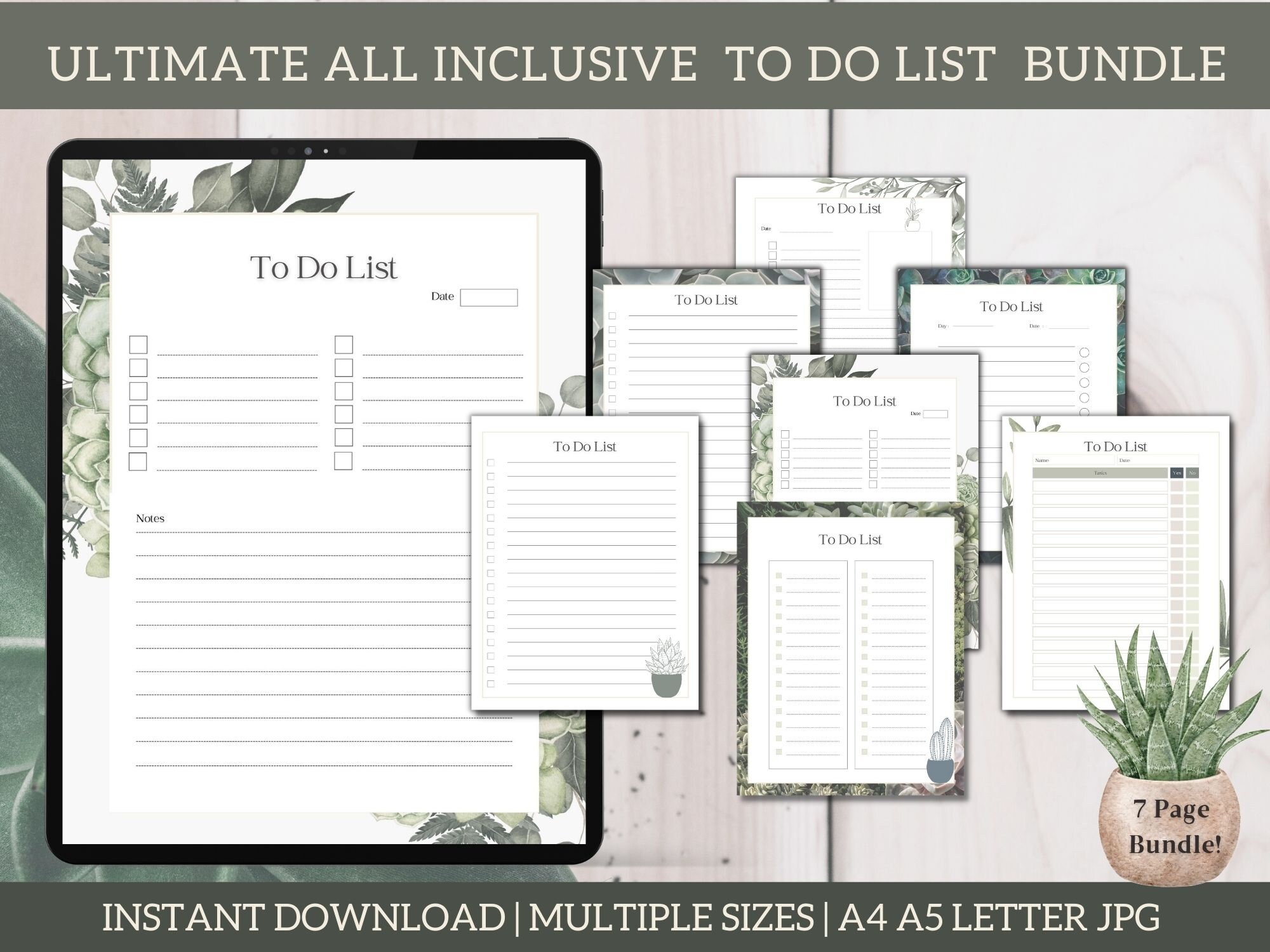 To Do List Printable Bundle to Do List Planner Page Productivity ...