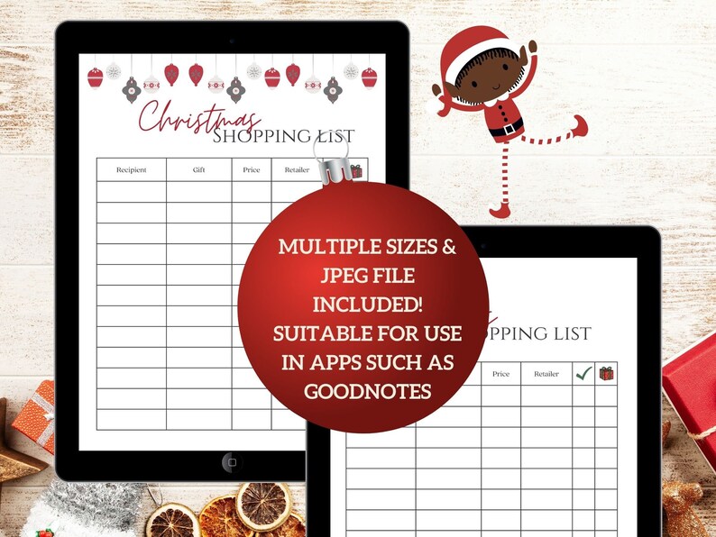 Christmas Gift List Christmas Preparation Checklist Printable christmas ...