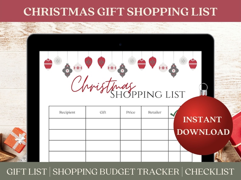 Christmas Gift List Christmas Preparation Checklist Printable christmas ...