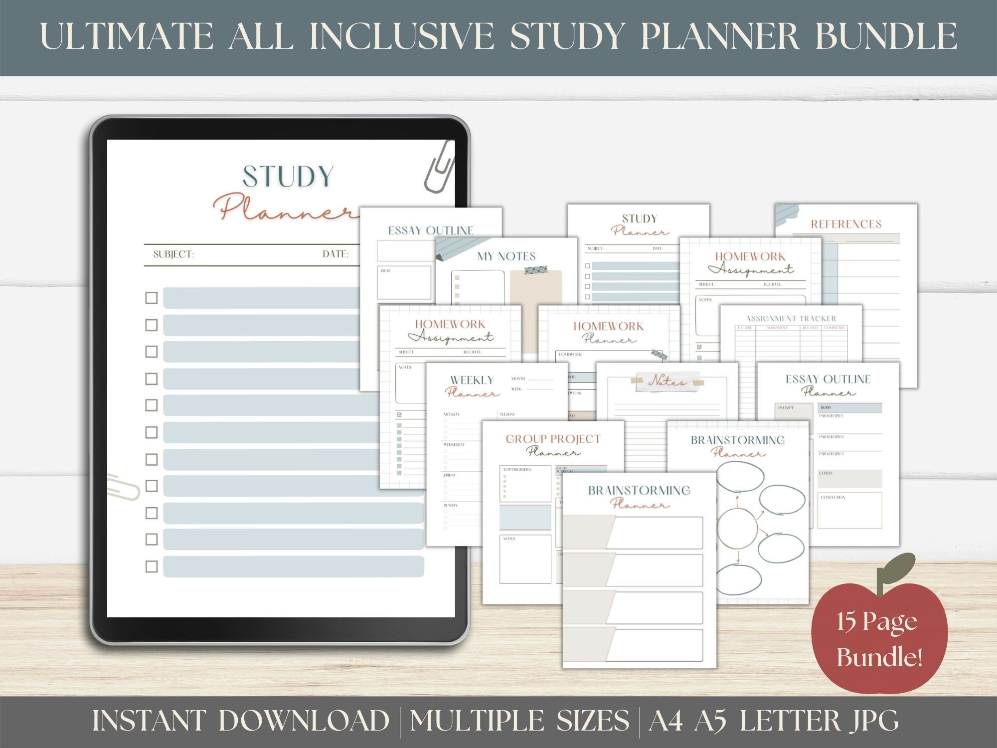 Printable Student Planner Academic Planner Printable College Student ...