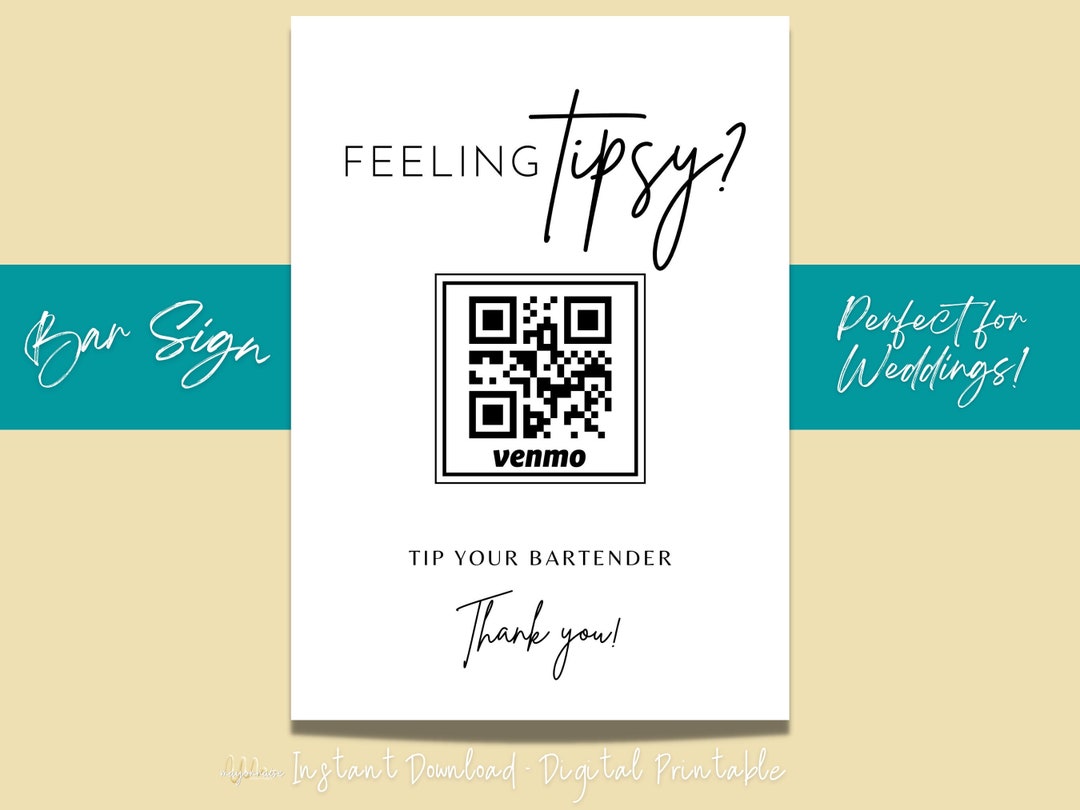 Tip Sign: Venmo, Cash App (digital Download) - Etsy