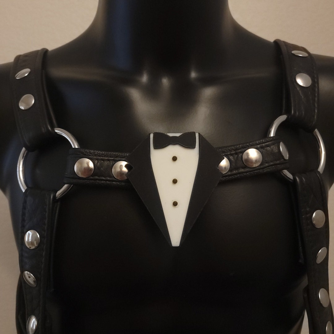 Leather Formal Attire Suit and Tie Harness Emblem Leather Accessory ...