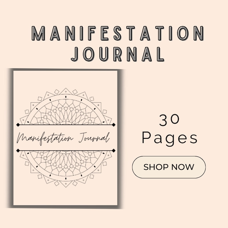 Printable Manifestation Journal Bundle: Customizable Trackers & Journal ...