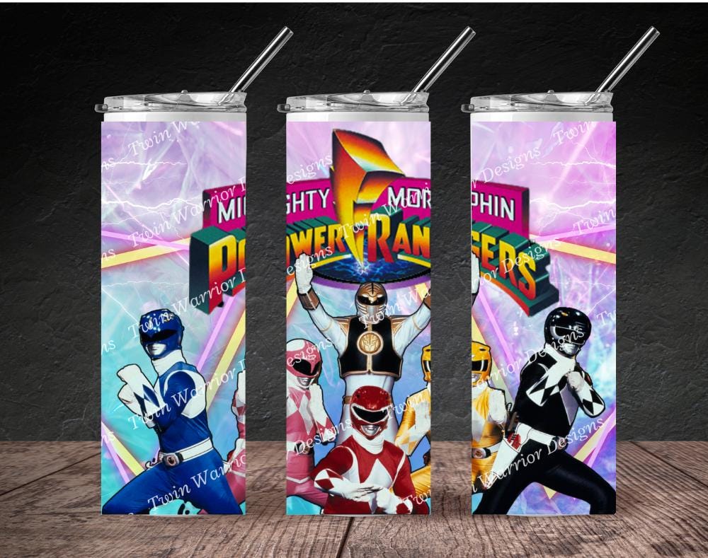 Mighty Morphin Power Rangers Tumbler Sublimation Printable - Etsy