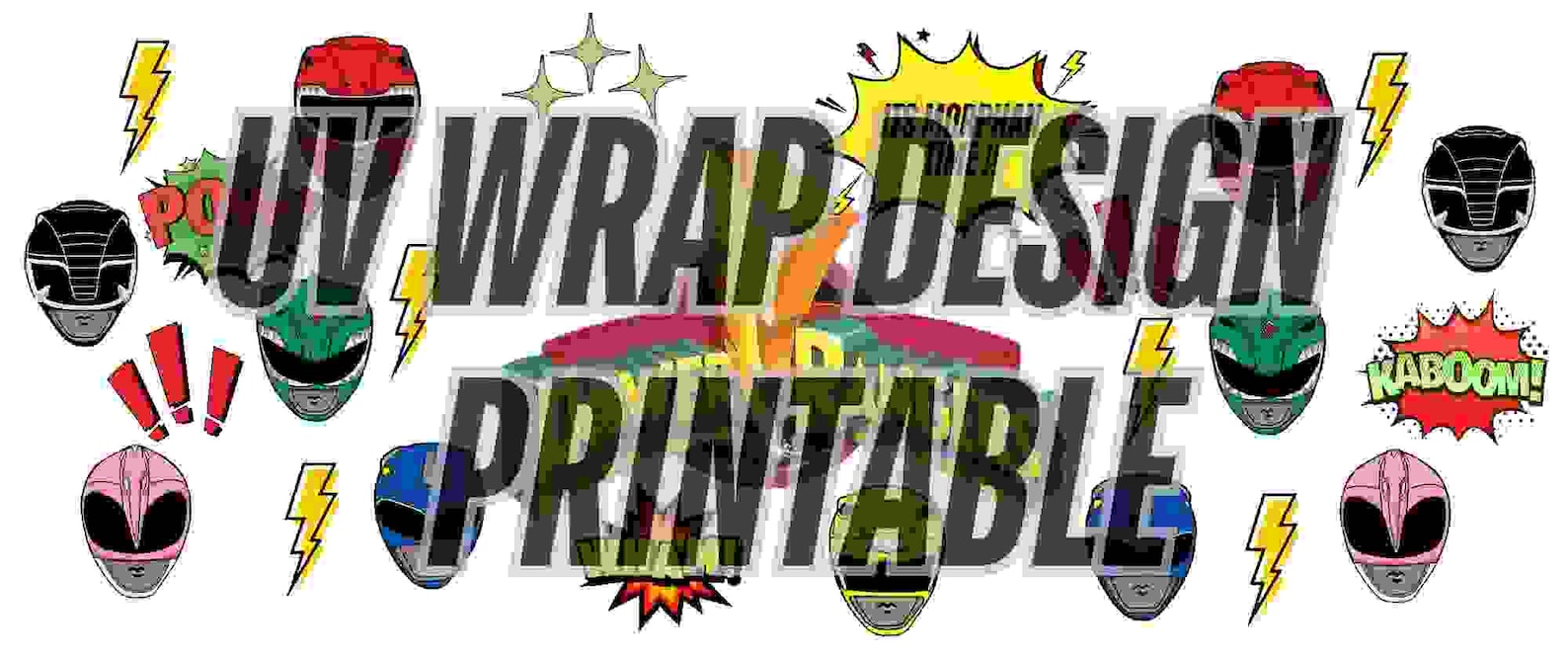 Mighty Morphan Power Rangers UV DTFC Design Printable - Etsy