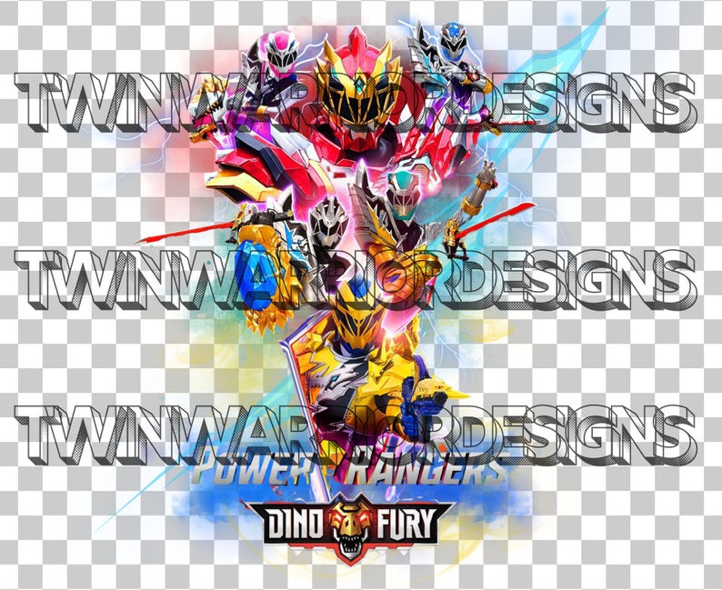 Power Ranger Dino Fury Transparent Background DTF Printable - Etsy